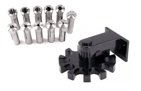 HHIP 11 PIECE R8 COLLET SET, T-SLOT CLEANER & ROTATING COLLET HOLDER ...