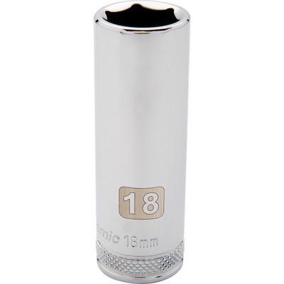 Dynamic Tools 1/2" Drive 6 Point Metric, 18mm Deep Length, Chrome ...