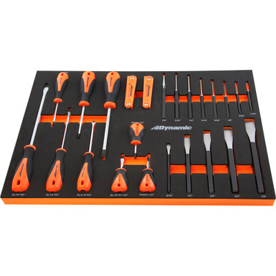 Dynamic Tools 25 Piece Screwdriver, Hex Key, Punch & Chisel Set With ...
