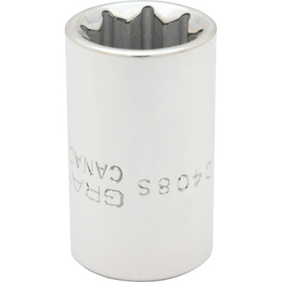 Gray Tools 1/2" X 1/2" Drive, 8 Point Standard Length, Chrome Finish ...