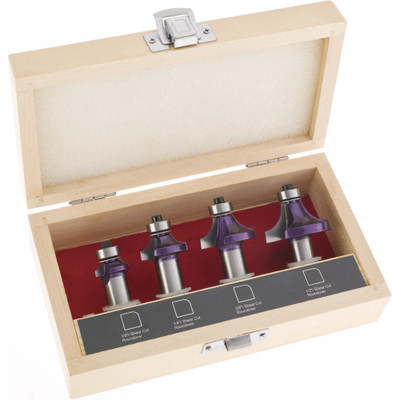 Grizzly Industrial Roundover Router Bit Set 4 Pc (H3430) | JB Tools