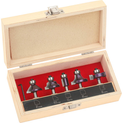 Grizzly Industrial Edge Forming Bit Set 1/4" Shank (H5538) | JB Tools