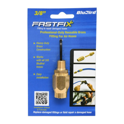 Fast Fix 3/8" Air Hose Assembly Repair Fitting w/ 1/4" MNPT Fixed ...