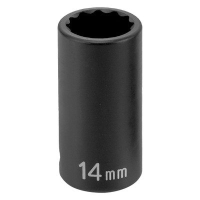 Grey Pneumatic 3/8" Drive 16 Mm 12-Point Semi-Deep Impact Socket ...