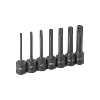 Grey Pneumatic 1/2" Drive Metric Triple Square (Tr) Impact Bit Socket ...