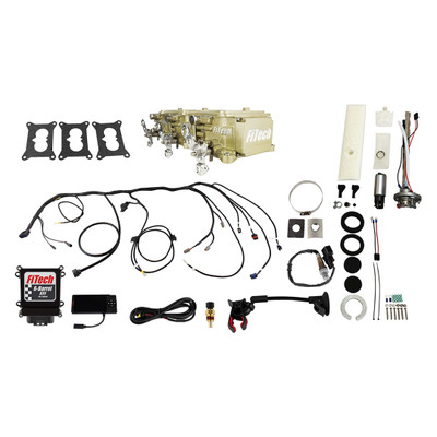 FiTech 3×2 Tri Power 600HP Classic Gold EFI w/ Pump (36536) | JB Tools