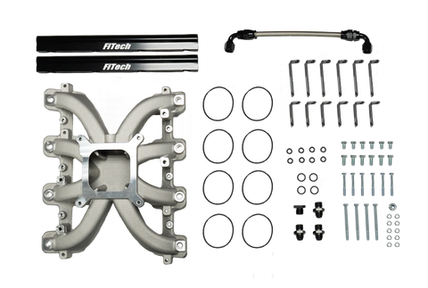 FiTech LS1 Cast Intake w/ 4150 Flange & Fuel Rails (37007) | JB Tools