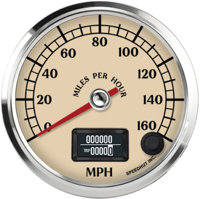 Speedhut 3-3/8" Antique 160 mph GPS Speedometer (R3-S3-ATQ) | JB Tools