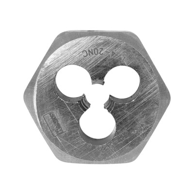 Irwin 1/4"-20 NC HCS 1" Across Hex Fractional Die (6520ZR) | JB Tools