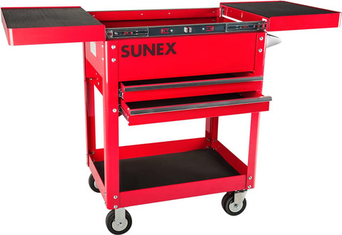Sunex Compact Slide Top Utility Cart Red (8035R) | JB Tools