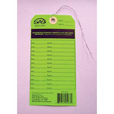 SAS Safety 5137 Eyewash Service Inspection Tag for 5135 | JB Tools