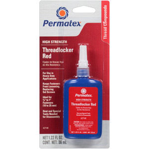 Permatex High Strength Threadlocker Red 36 ml (27140) | JB Tools
