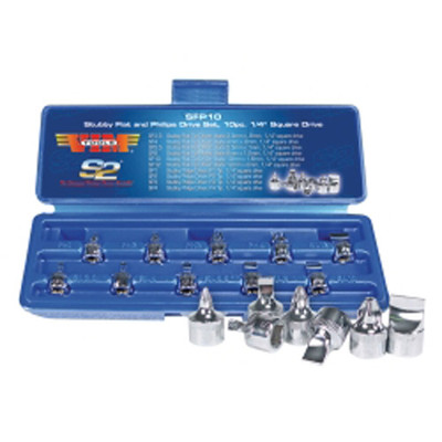 VIM Tools 10 Piece Stubby Flat and Phillips Drive Set (SFP10) | JB Tools