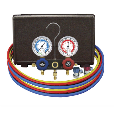 Mastercool 98772 Dual Brass Manifold Gauge Set | JB Tools