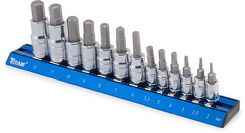 Titan Tools Metric Hex Bit Socket Set 13pc (16124) | JB Tools