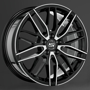 MSW MSW 72 GLOSS BLACK FULL POLISHED - 17x7 - 5x114.3 - CB: 73 - ET40 ...