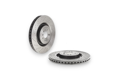 Pair of Replacement Brembo 390mm Drilled and Grooved Discs for RS ...