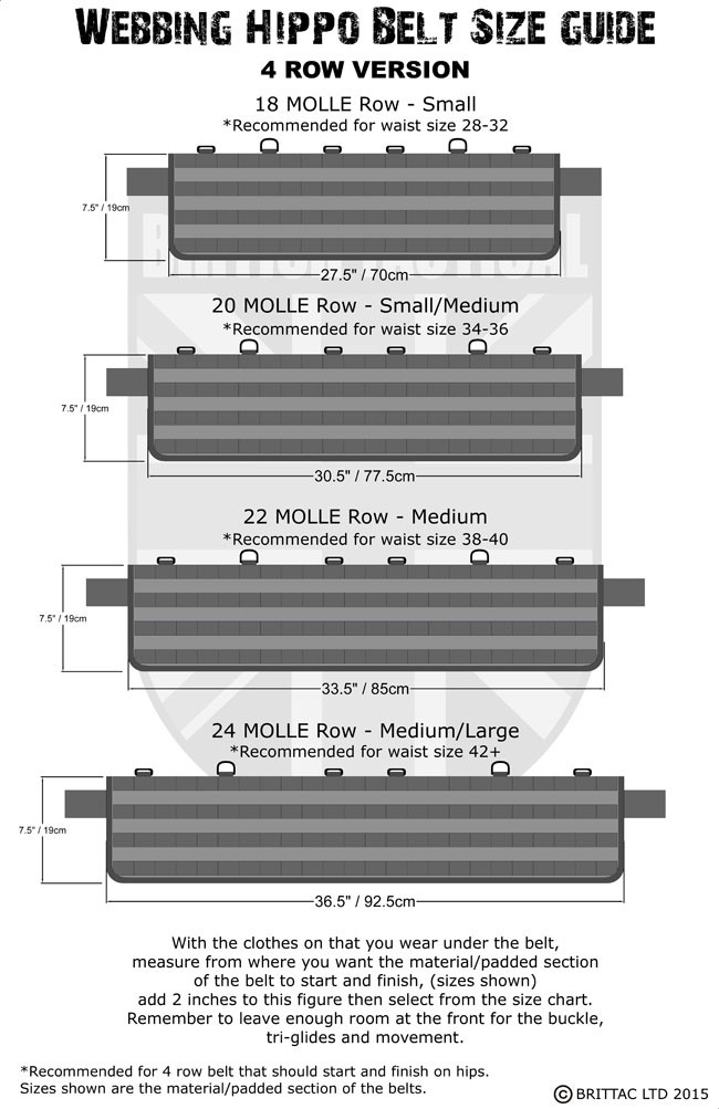 Webbing Hippo 4 Row Molle Belt