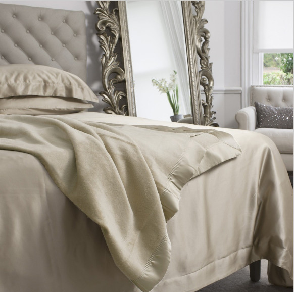 Silk Blanket Taupe Jasmine Silk
