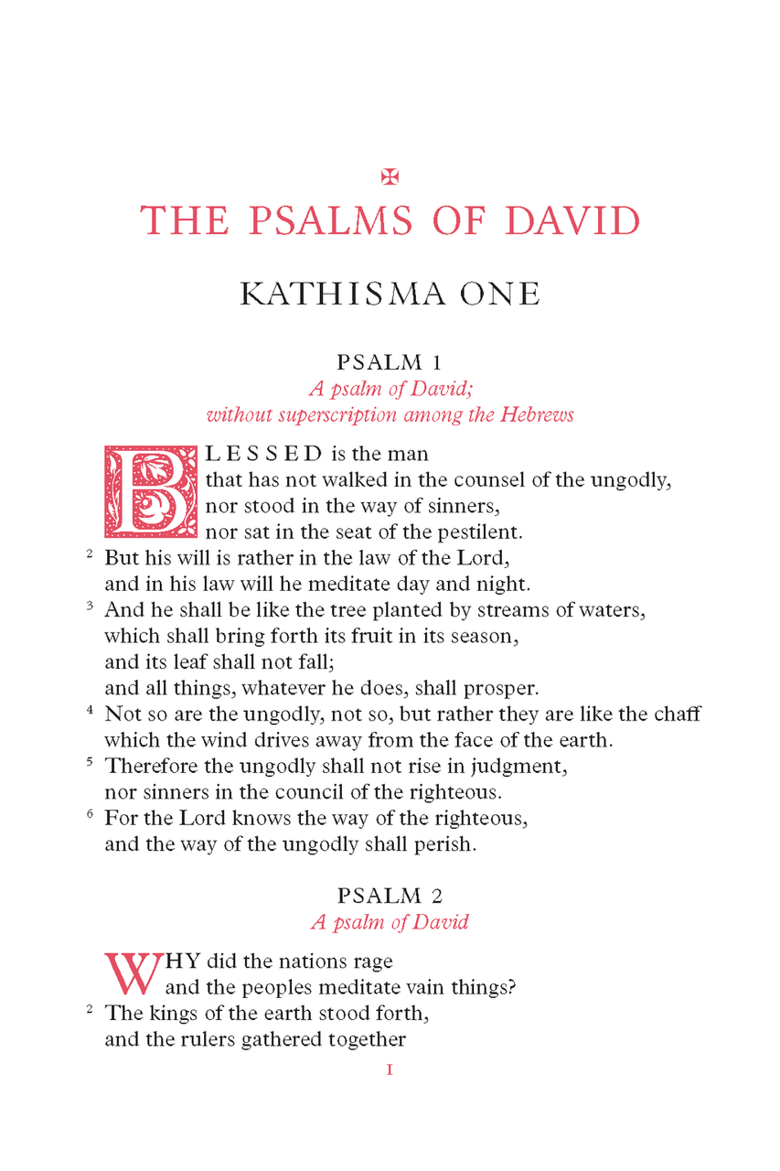 The Holy Psalter: An Orthodox Christian Translation - SVS Press & Bookstore