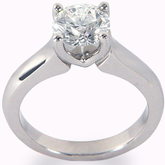 V-Shape Prong Set Solitaire Engagement Ring - CDG0194 - Gale Diamonds ...