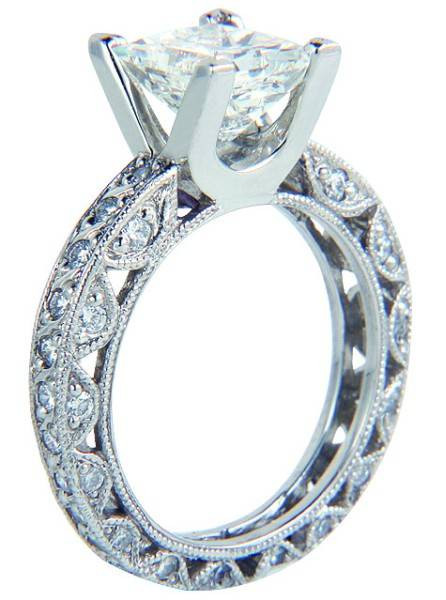 Graduated Floating Design Signature Engagement Ring - CDG0176 - Gale ...