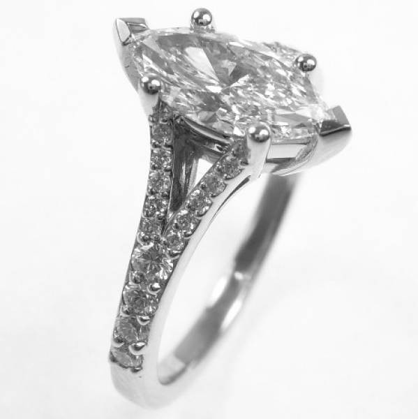 Split-Shank Antique Style Marquise Engagement Ring - CDG0153 - Gale ...