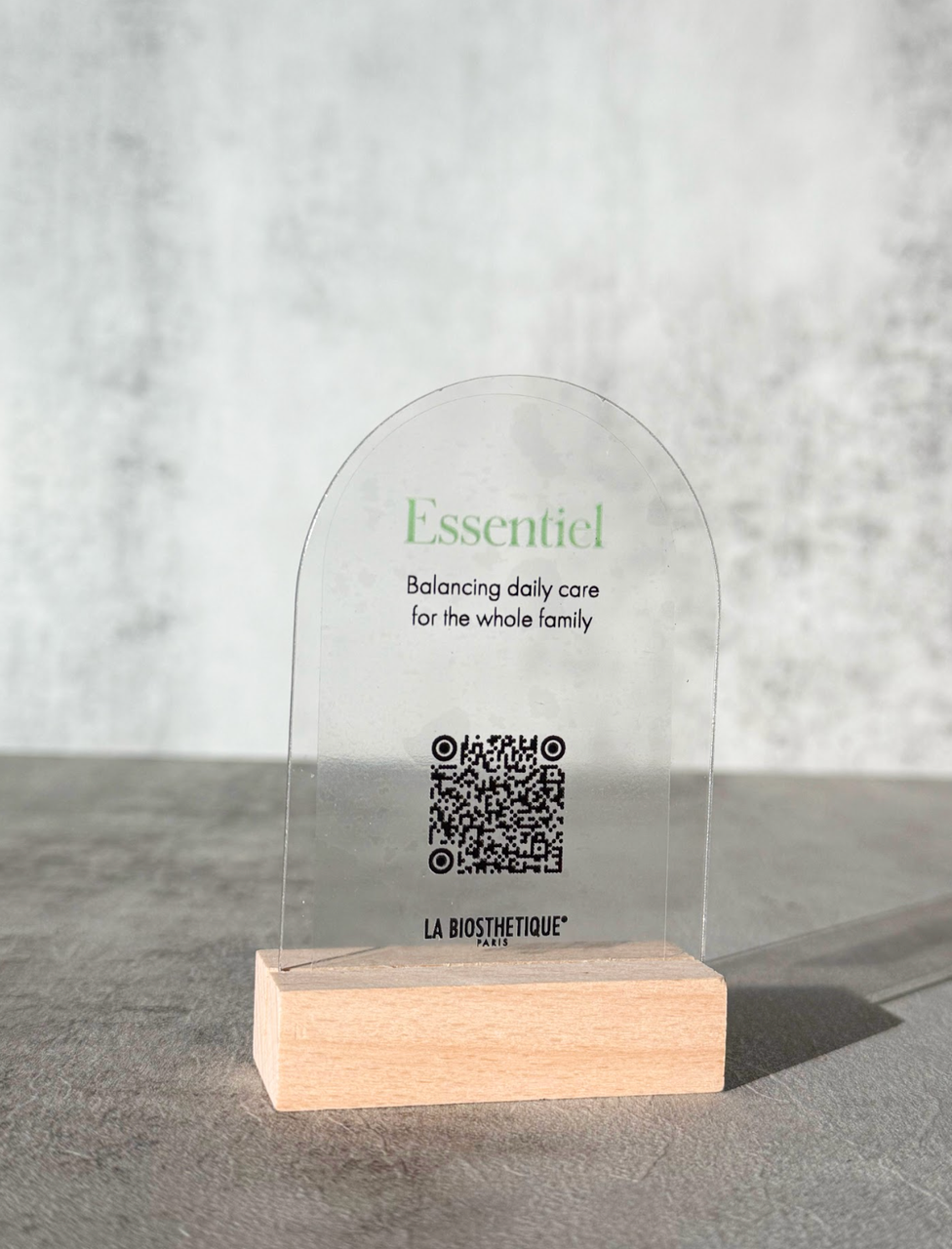 Essentiel QR Code Shelf Talker - LA BIOSTHETIQUE AUS B2B