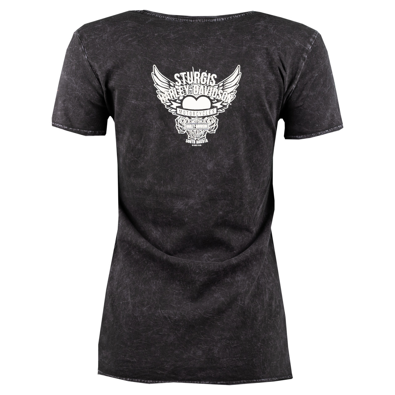 Sturgis Harley-Davidson® Women's Echo Name Black Short Sleeve T-Shirt ...