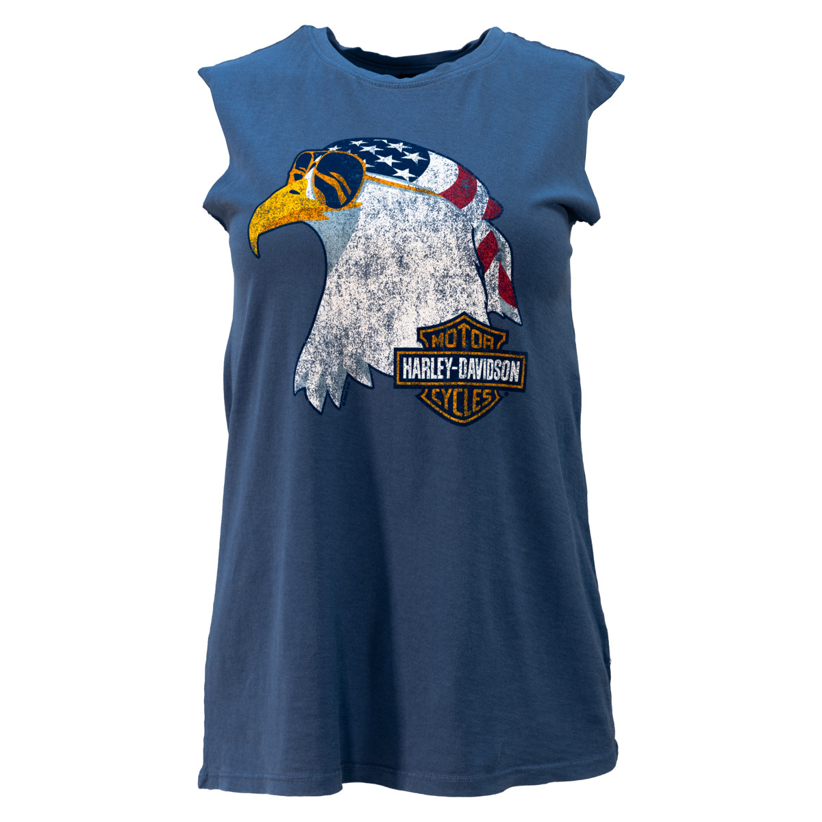 Sturgis Harley-Davidson® Women's Cool Eagle Blue Jean Dye Sleeveless ...