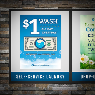 Laundromat Window & Door Graphics | Laundromat Signs