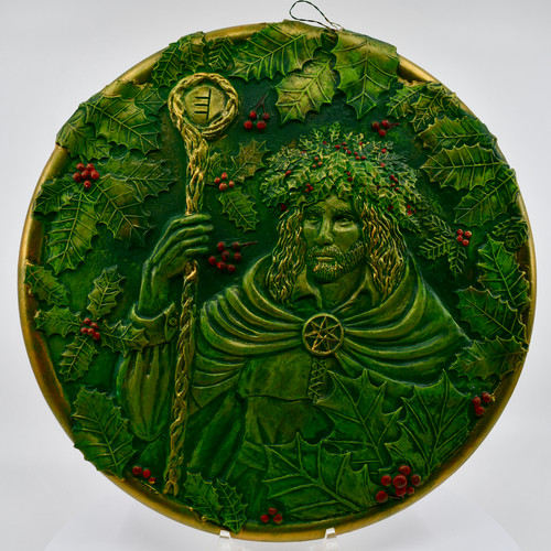 Holly an Oak Kings Plaque - Handcrafted by the Artist