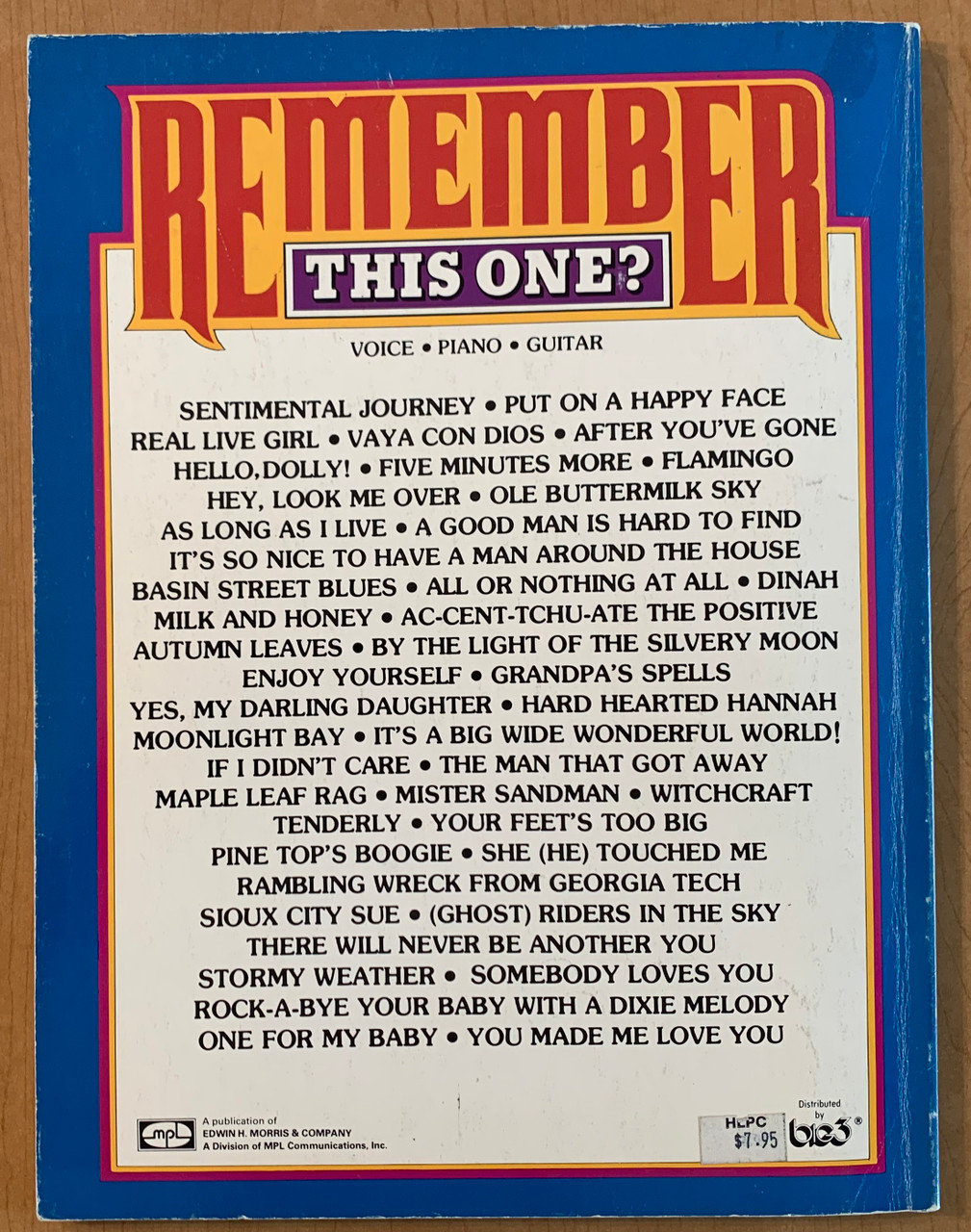 Remember This One? Songbook Arranged for Piano Vocal Guitar Chords - A ...