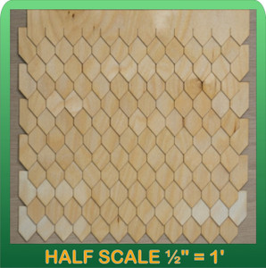 Half Scale Laser Cut Diamond Shaped Speed Shingle Strips