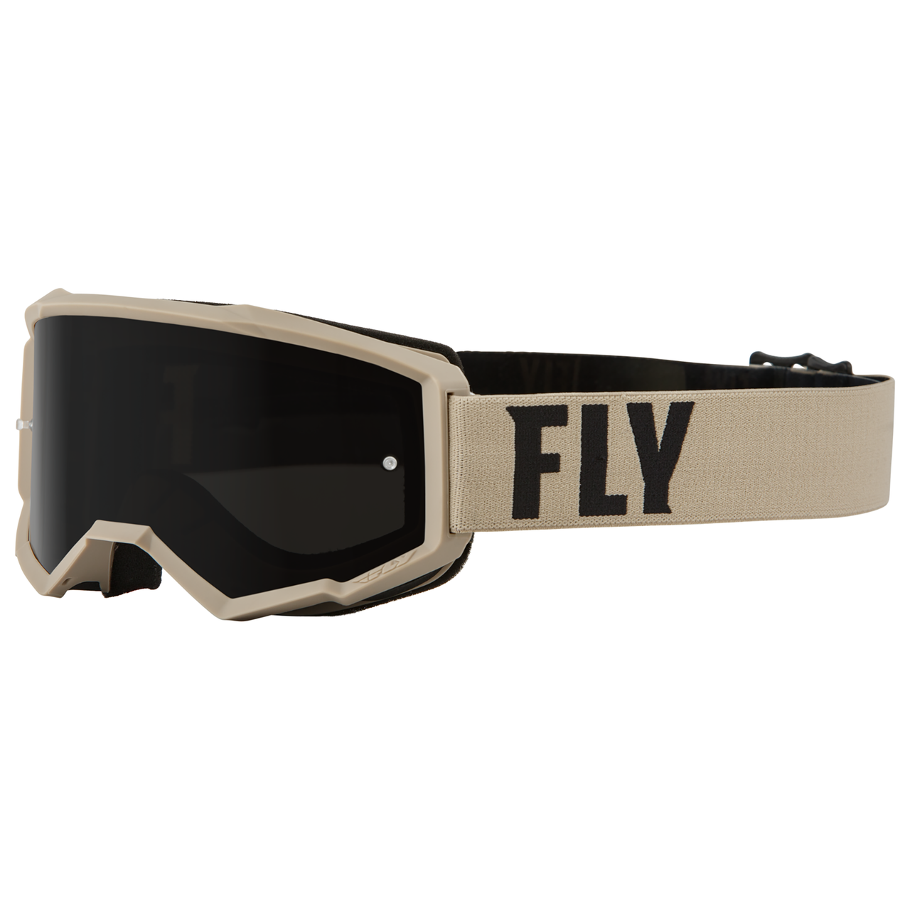 Fly Racing Focus Sand Goggle (Khaki/Brown) with Dark Smoke Lens | Race FX