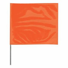 STAKE FLAGS, 2 IN X 3 IN, 21 IN HEIGHT, PVC; STEEL WIRE, ORANGE GLO