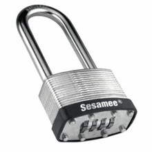 SESAMEE KEYLESS PADLOCK, 5/16 IN DIAMETER, 2-1/4 IN L X 1 IN W, BRASS