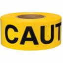 BARRICADE TAPE, 3 IN X 1000 FT, 2 MIL, YELLOW, CAUTION