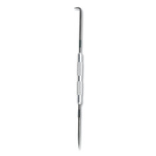DOUBLE POINTED SCRIBER, 9-1/2 IN, CARBON STEEL, STRAIGHT/BENT POINT