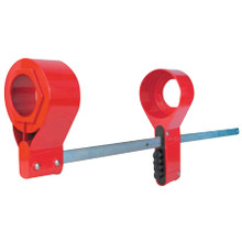 Blind Flange Lockout Device, 24 in Pipe dia, Large, Red/Silver
