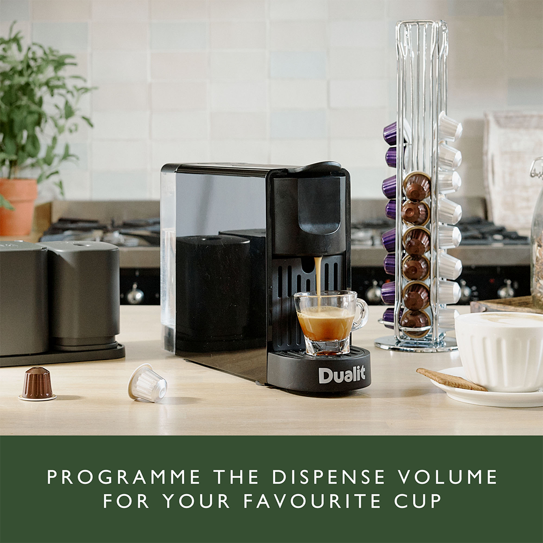 Dualit Coffee Pod Machine in Black | Juicers.ie