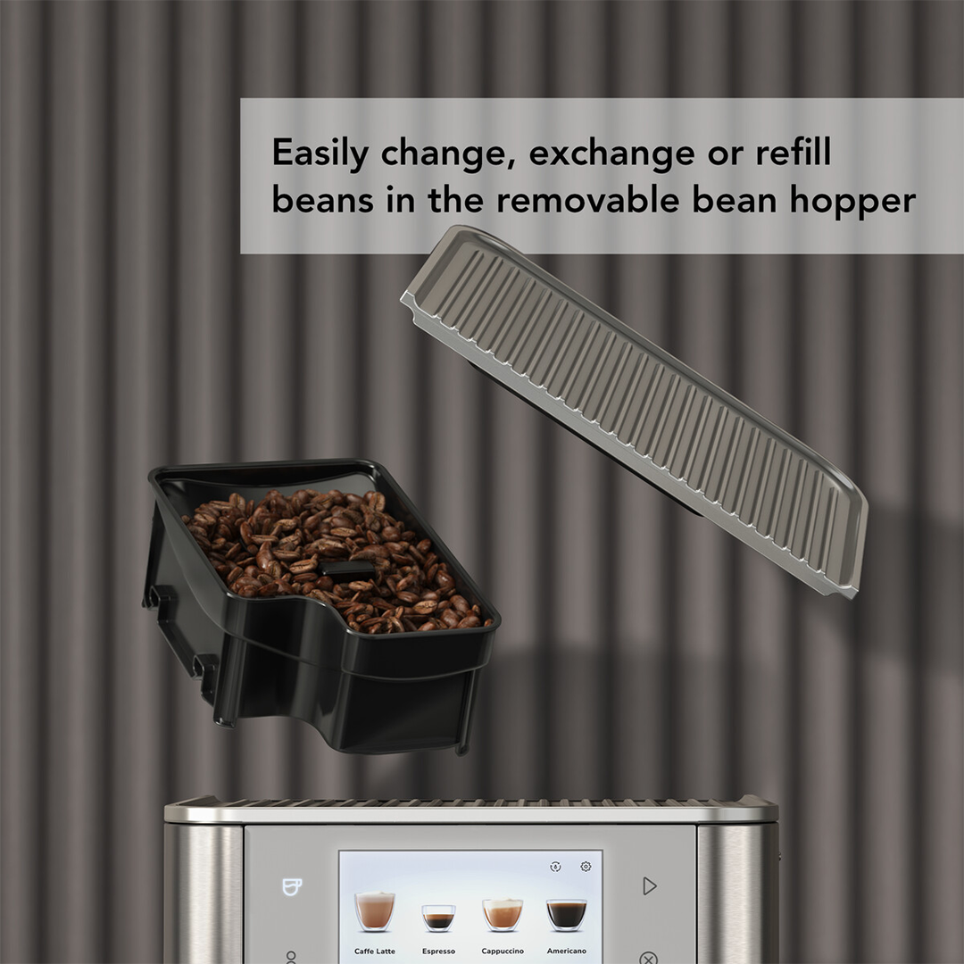 KitchenAid Fully Automatic Espresso Machine Removable Bean Hopper with ...