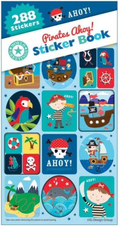 Pirates Ahoy! Sticker Book - 12 Sheets - Wish Upon a Star Celebrations ...