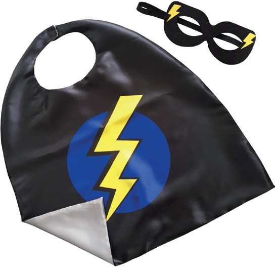 Superhero Lightning Bolt Cape and Mask Set - Wish Upon a Star ...