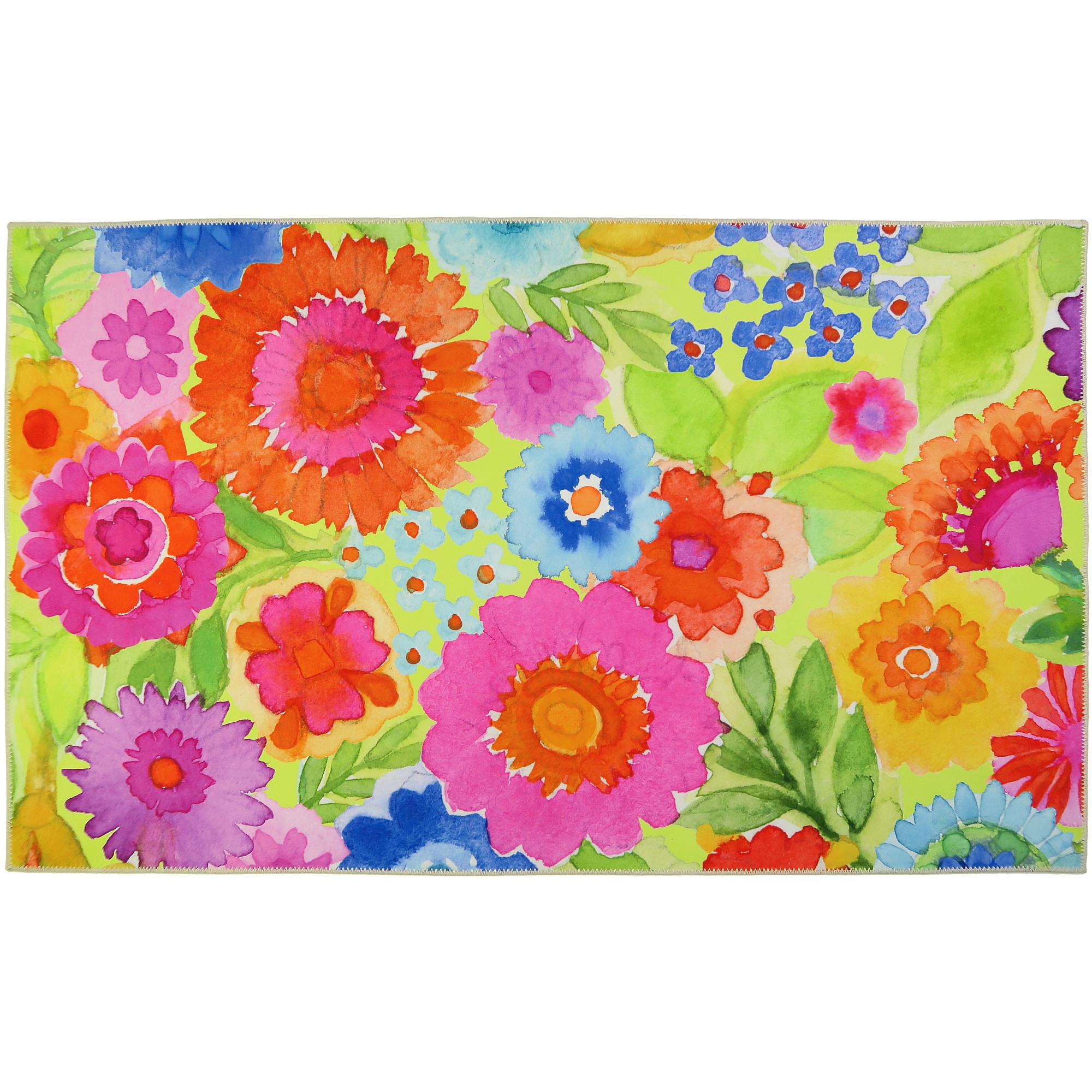 Magical Garden Accent Rug Colorful Floral Rug with Flowers - Multiple ...