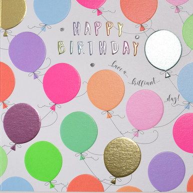 HB- Balloons (Embossed with Gems) - McMillan Cards & Paper