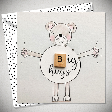 Scrabble Finish SALE- Big Hugs - McMillan Cards & Paper