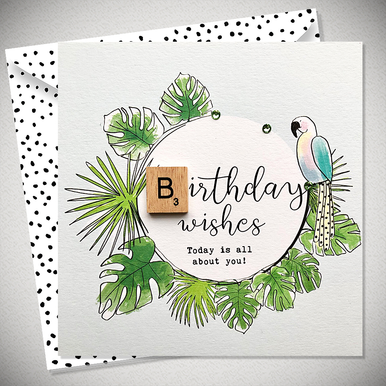 Scrabble Finish SALE HB- Birthday Wishes - McMillan Cards & Paper
