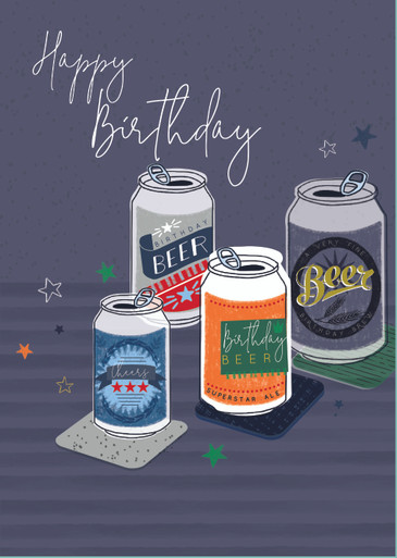 HB- Beer Cans - McMillan Cards & Paper