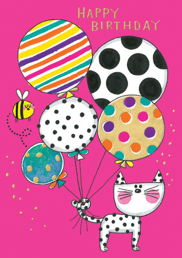 HB- Cat & Balloons - McMillan Cards & Paper